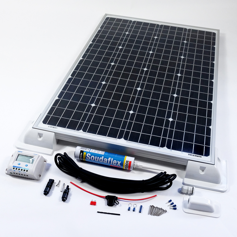 60w 12v Solar Battery Charger Vehicle Kit Deluxe